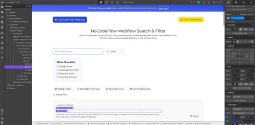 No Code Flow | Useful Component Library for Webflow